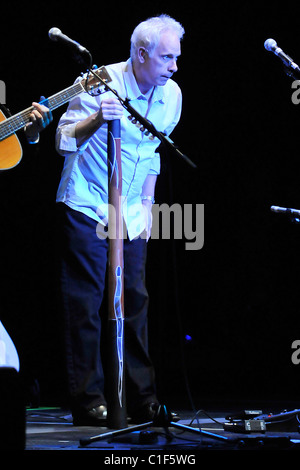 Nigel Tufnel aka Christopher Guest of Spinal Tap performing in concert ...