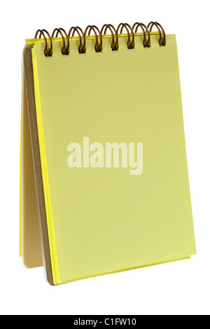 Blank notepad on a yellow background, sun glasses, hat, money. Top view ...