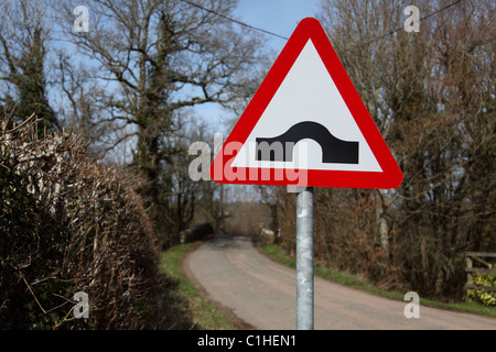 uk road sign hump back backed bridge bridges humped Stock Photo ...