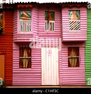 Colourful Turkish traditional housing in Istanbul in Turkey in Middle ...
