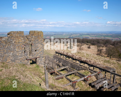 Abdon Burf, the summit of Brown Clee, the highest point in Shropshire ...