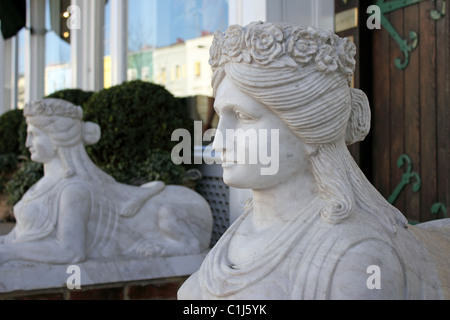 Marble sphinxes, Notting Hill, London, England, UK Stock Photo - Alamy
