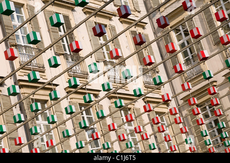Flag of the Italian city Turin - Italy Stock Photo - Alamy