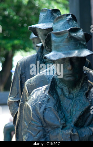 The Depression Breadline sculpture by George Segal, part of the FDR ...
