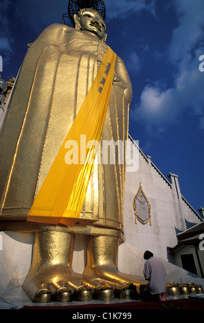 Thailand, Bangkok, Wat Indra Viharn temple, Buddha's statue Stock Photo ...