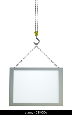 Crane hook with empty frame, illustration Stock Photo - Alamy