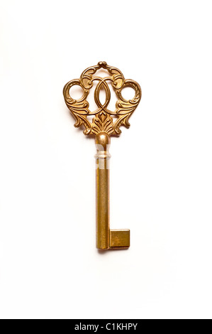 antique golden ornate skeleton key Stock Photo - Alamy