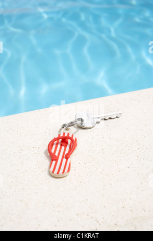 Flip Flops By Side of Pool Stock Photo - Alamy