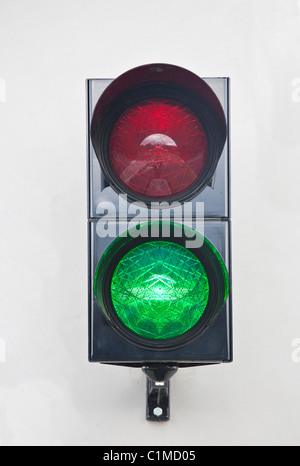 Stop Light With Green Go Signal Isolated on White Background Stock ...