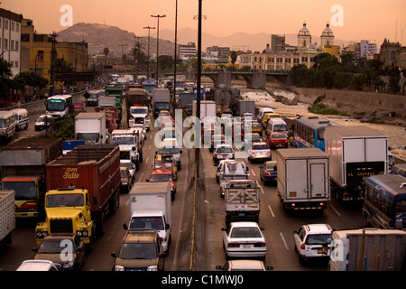 Heavy traffic in Lima, Peru Stock Photo - Alamy