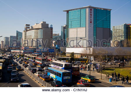 China, Beijing, Haidian district. Zhongguancun Plaza - modern Stock ...