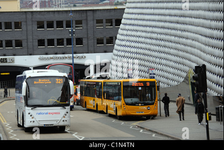 Birmingham city centre buses on Moor Street close to The Bullring ...