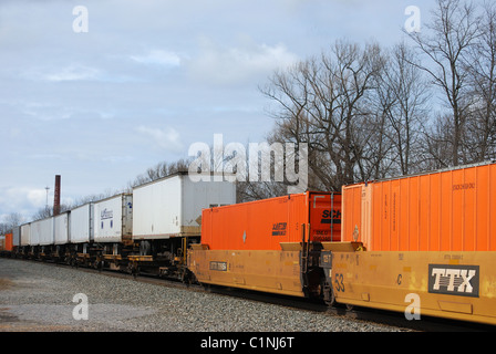 CSX freight train cars Stock Photo - Alamy