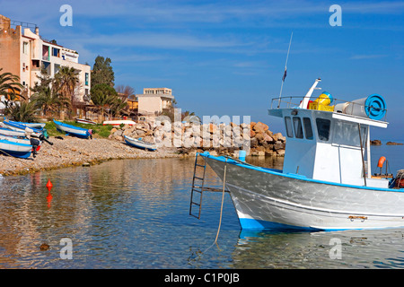 Italy, Sicily, Castel di TUnited States, small village of fishermen ...