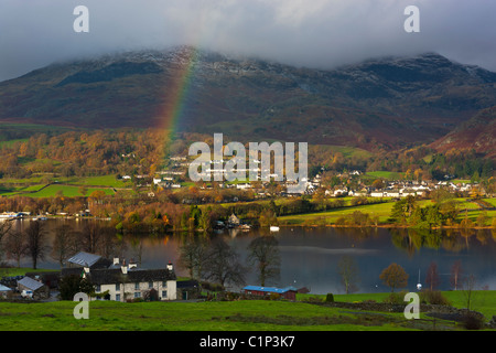 UK Coniston, Cumbria. View towards Coniston Old Man in the English Lake ...
