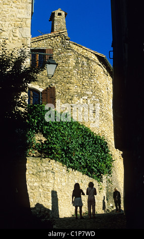 Medieval village, Mirmande, Les plus beaux villages de France, Departement Drome, Auvergne-Rhone ...