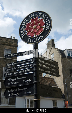 Tourist signs, Cambridge, UK Stock Photo - Alamy