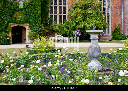 Front courtyard and entrance of an English country Tudor manor in Stock ...
