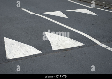 Road Humps Markings Stock Photo - Alamy