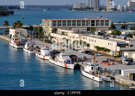 US Coast Guard boats Miami Florida harbor Stock Photo - Alamy