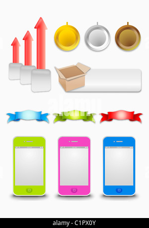 various types of widget icons Stock Photo - Alamy