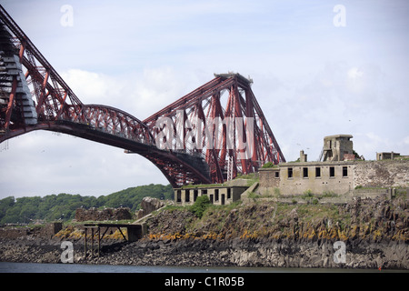 Isle of Inchgarvie and Forth Rail Bridge Scotland October 2015 Stock ...