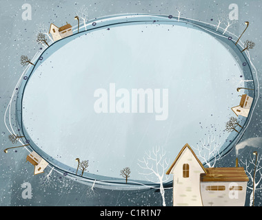 backdrop of winter mood illustration Stock Photo - Alamy