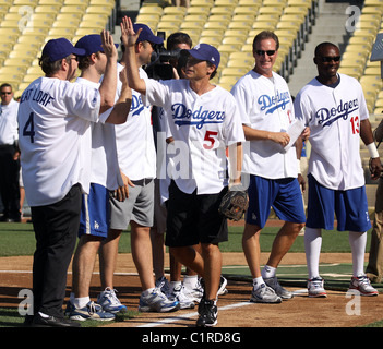 Rob Lowe at the Los Angeles Dodgers game. The Los Angeles Dodgers ...