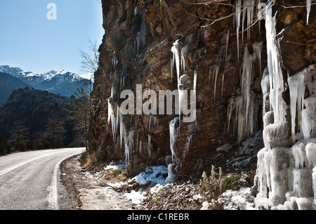 Lagadha pass and gorge in the Taygetos mountains, between Kalamata ...