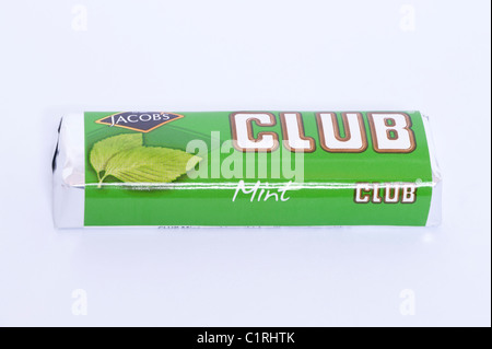 Jacobs Club Mint Chocolate biscuit on white background Stock Photo - Alamy
