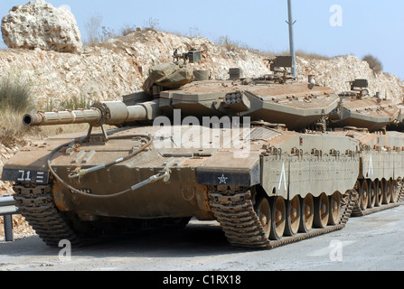 Israel Defense Force Merkava Mark IV main battle tanks during an ...