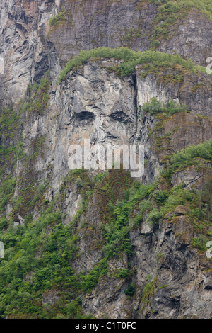 Rock formation in the Geirangerfjord Stock Photo - Alamy