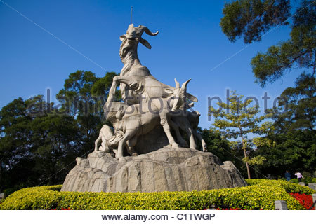 China Guangzhou Canton Yuexiu Park 5 Rams Statue Stock Photo: 29979876 ...