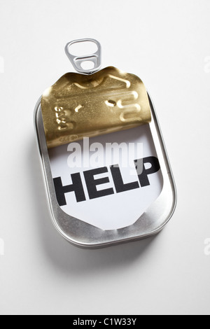 Can and word help, Concept of easy and timely assistance Stock Photo ...