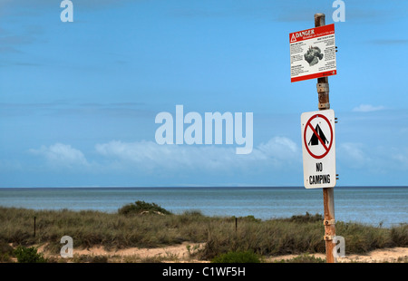 Stonefish warning sign, Shark Bay Western Australia Stock Photo - Alamy