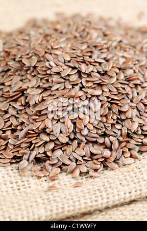 Brown Flax Seeds or Linseeds Stock Photo - Alamy