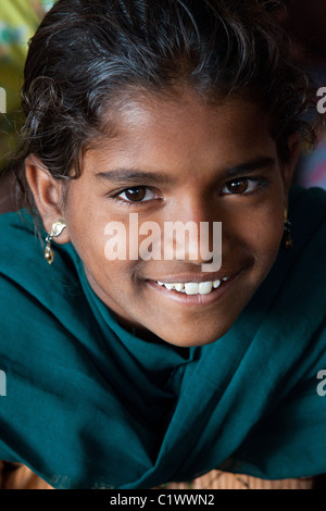 Beautiful joyful nice girl smiling and posing in wardrobe at home Stock ...