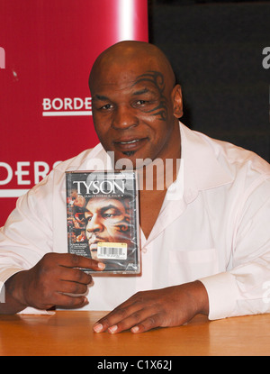 Mike Tyson signing copies of the Blu-ray and DVD 'Tyson' at Borders ...