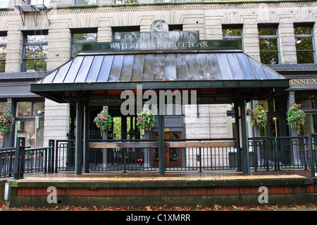 The Waterfront Trolley At Occidental Park Station In Pioneer Square ...