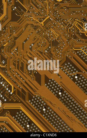 Copper tracking on the printed circuit board of the underside of an ...
