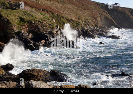 Cornish sea shore with rough waves Stock Photo: 35628001 - Alamy