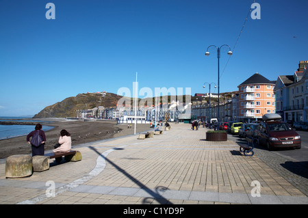 The seashore and promenade at Aberystwyth in Wales Stock Photo - Alamy
