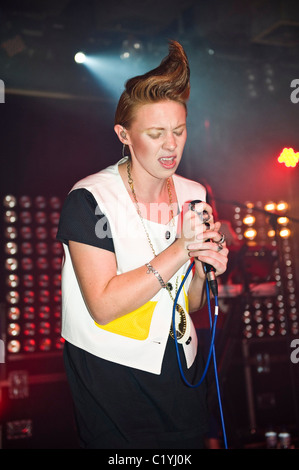 Singer Eleanor 'Elly' Jackson of La Roux performing live at the ...