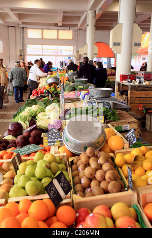 The popular covered market of Cannes Forville Stock Photo - Alamy