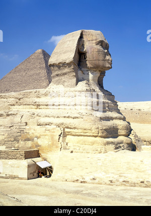 The Great Sphinx of Giza, a mythical creature with a lion’s body and ...