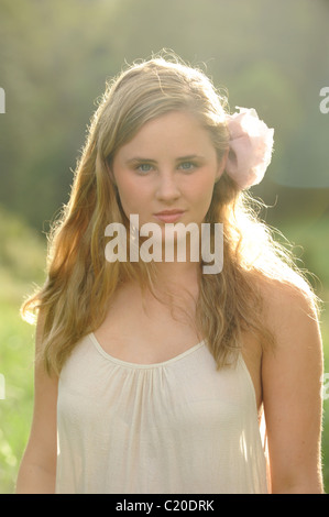 Australian Model in field Stock Photo - Alamy