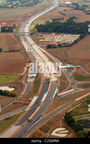 Aerial view the M6 under construction at junction at Great Barr 8/10/69 ...
