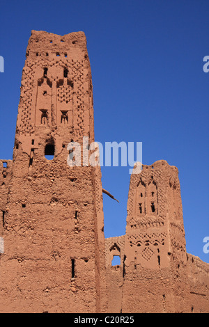 Kasbah detail turret tower with Berber Motifs,Valley of One Thousand ...