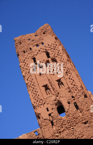 Kasbah detail turret tower with Berber Motifs,Valley of One Thousand ...