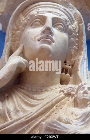 Palmyrene funerary portrait in Palmyra, Syria Stock Photo - Alamy